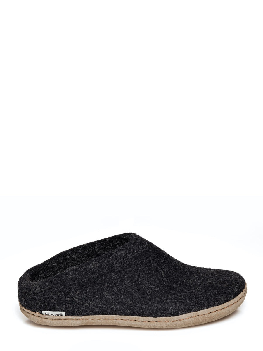 Glerups Danish Felt Mule Slippers Unisex Charcoal Grey | Cloudberry Living